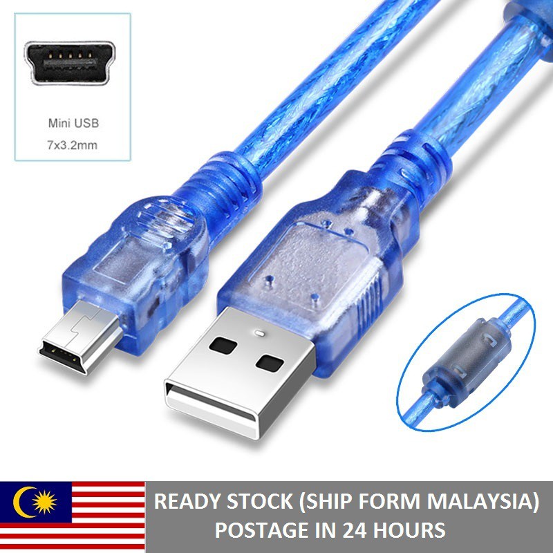 High Speed Mini USB Cable T 5pin Male Data Cable 1.5M 3M 5M USB Fast ...