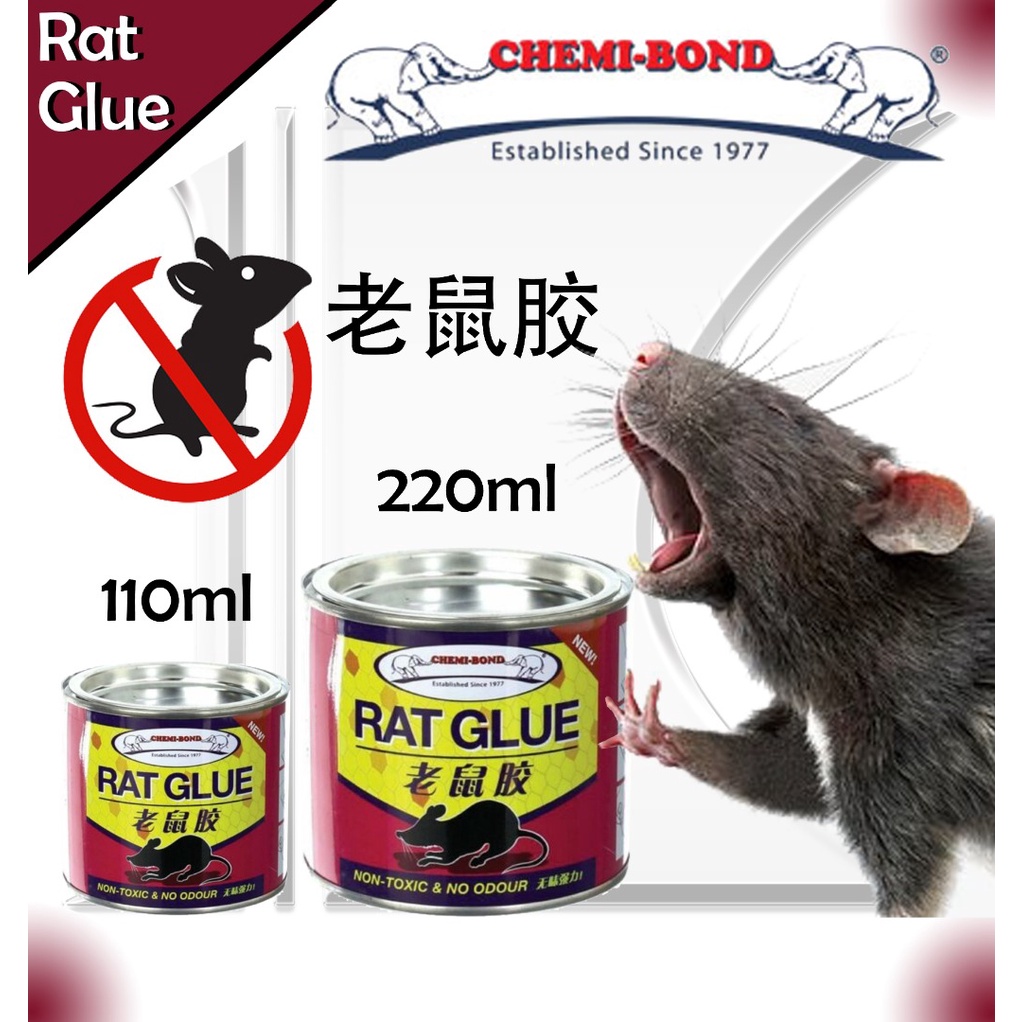 Chemi-Bond Rat Glue 110ml / 220ml Odourless & Non-Toxic Mouse Glue Pest ...