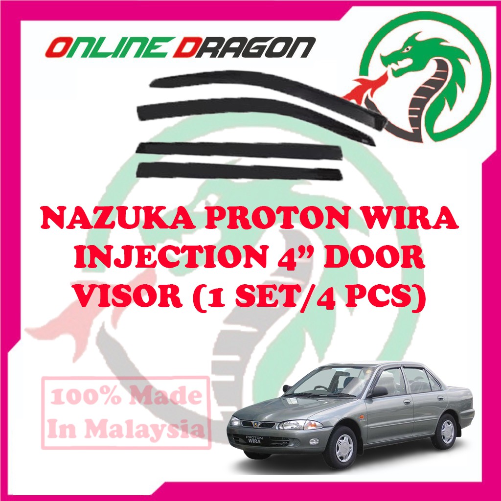 Proton WIRA NAZUKA INJECTION 4" Door Visor/Air Press【1 Set 4 Pcs ...