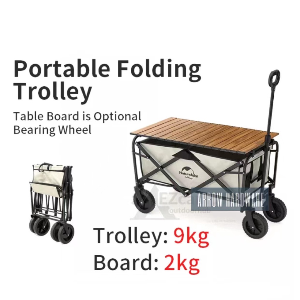 Club Collapsible Four-wheel Utility Push Cart / Trolley Outdoor Utility ...