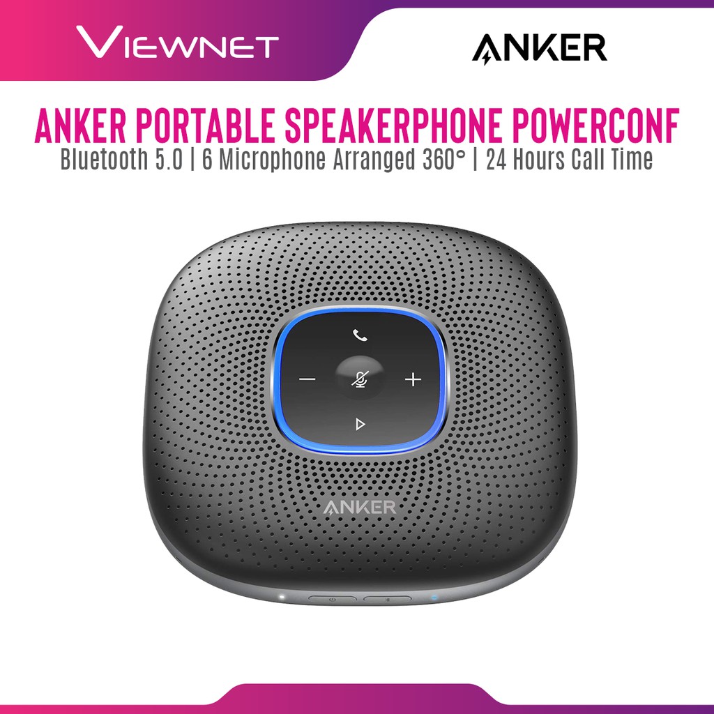 ANKER A3301 PORTABLE WIRELESS BLUETOOTH SPEAKERPHONE POWERCONF WITH 6 ...