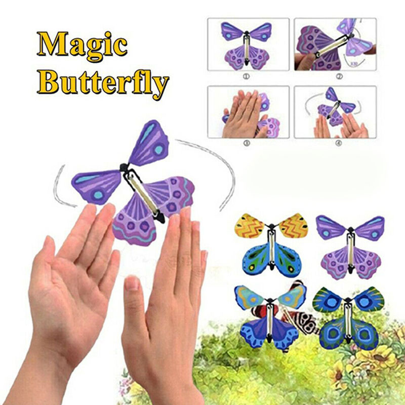 Magic Fairy Flying Butterfly Rubber Band Powered Butterfly Wind up ...