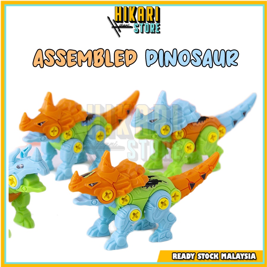 Children Skru Assembled Mini Dinosaur Cartoon Toys | Shopee Malaysia