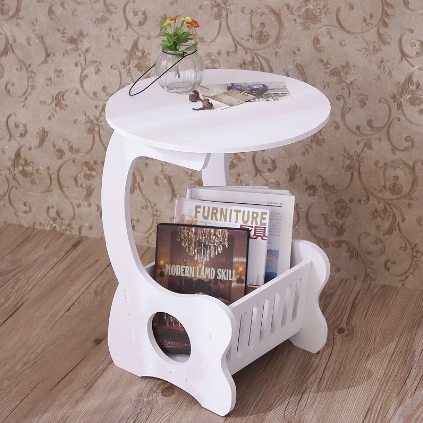 Magazine Round End Side Table White deborah3118 | Shopee Malaysia