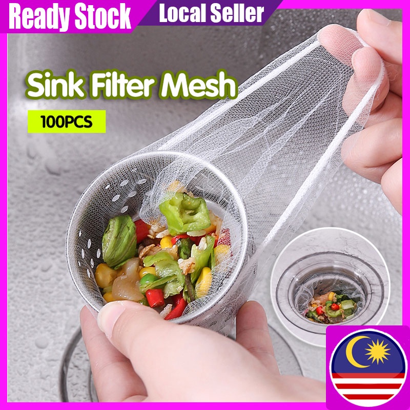 100pcs Kitchen Sink Net Filter Prevent Clogging Net Strainer Bathroom ...
