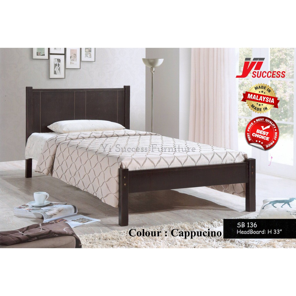 Yi Success Potter Wooden Single Bed Frame / Quality Single Bed / Katil ...