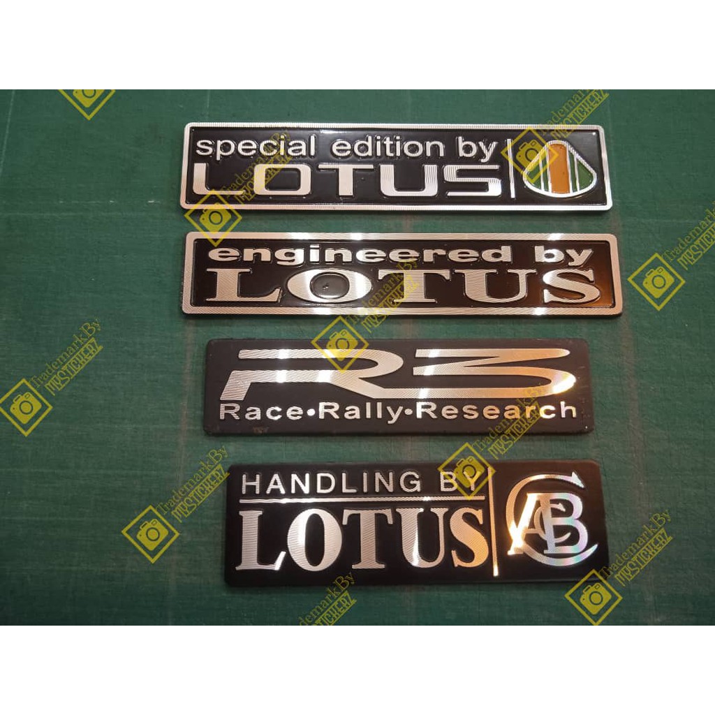 EMBLEM METAL PLATE EMBLEM FOR PROTON R3, ENGINEERED BY LOTUS, SPECIAL ...