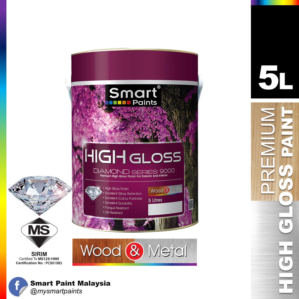 Smart Paints High Gloss Diamond Series 9000 (5L) | Shopee Malaysia