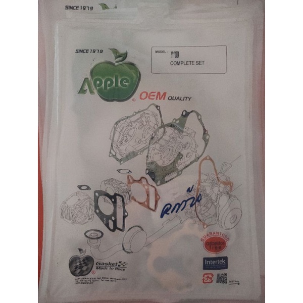 Y100 APPLE GASKET COMPLETE FULL SET | Shopee Malaysia