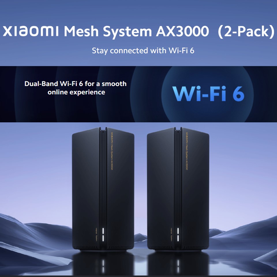(Xiaomi Mesh System AX3000) Dual-Band WiFi 6 Stable Mesh Networking ...