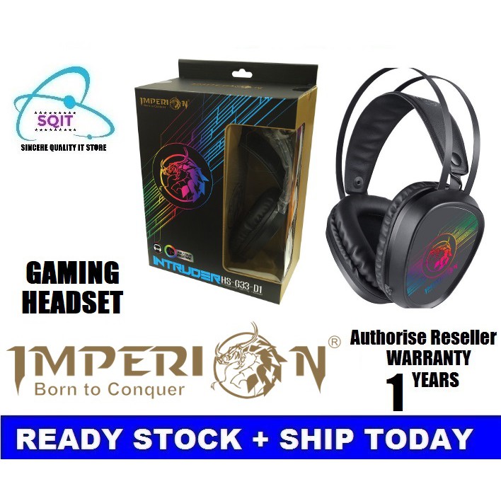IMPERION HS-G33-D1 RGB 7 color INTRUDER Gaming headset earphone with ...