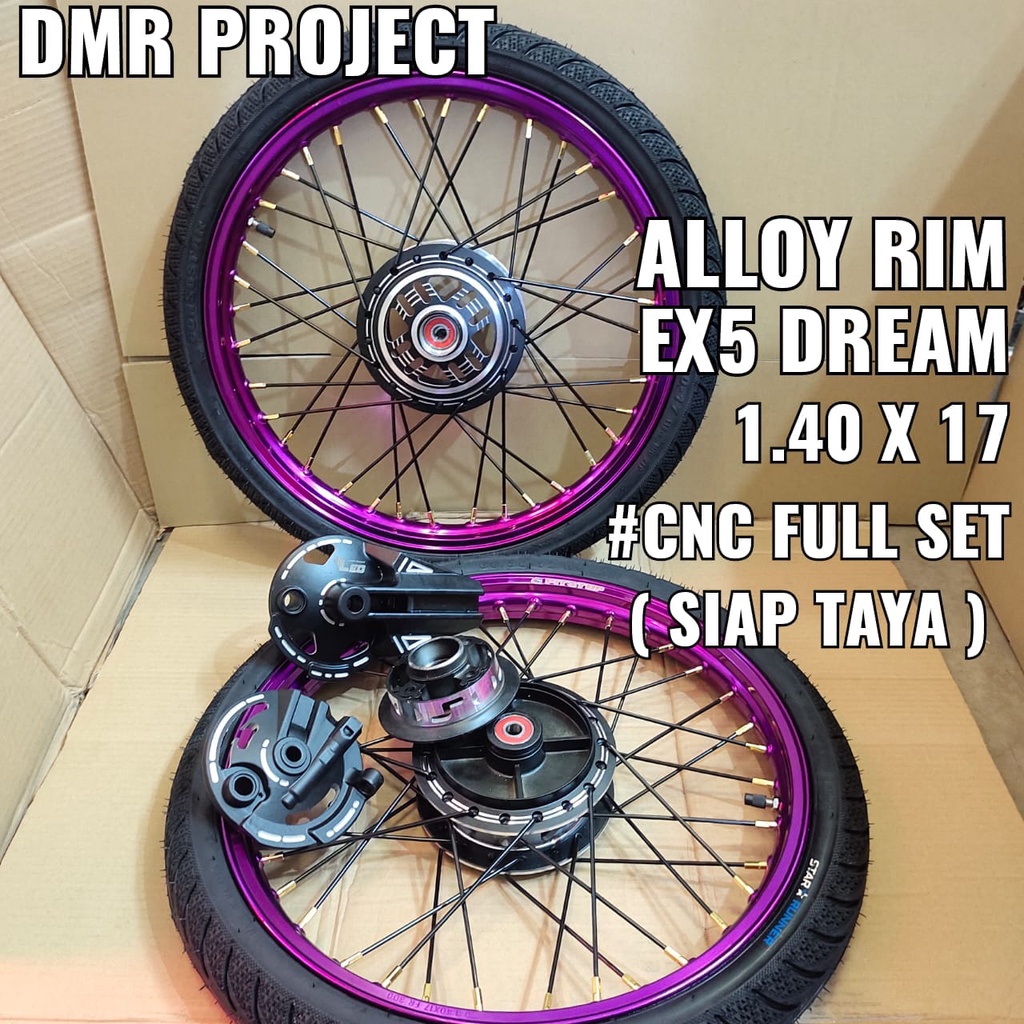 🔥COMBO SET🔥 ALLOY RIM EX5 DREAM 1.40X17 (TAYA + HUB CNC FULL SET ...