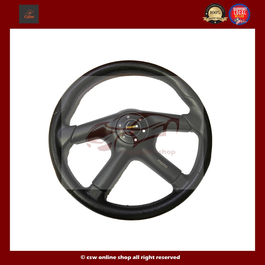 Momo 14 Inch Putra Leather Steering Sport Spoke Racing Car Wheel Kereta Roda - 8911 | Shopee ...