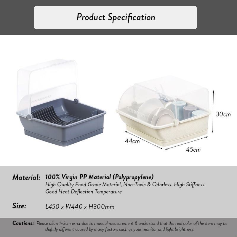 E288 ELIANWARE DISH DRAINER/ RAK PINGGAN BERTUTUP Dish Rack / dish rack ...