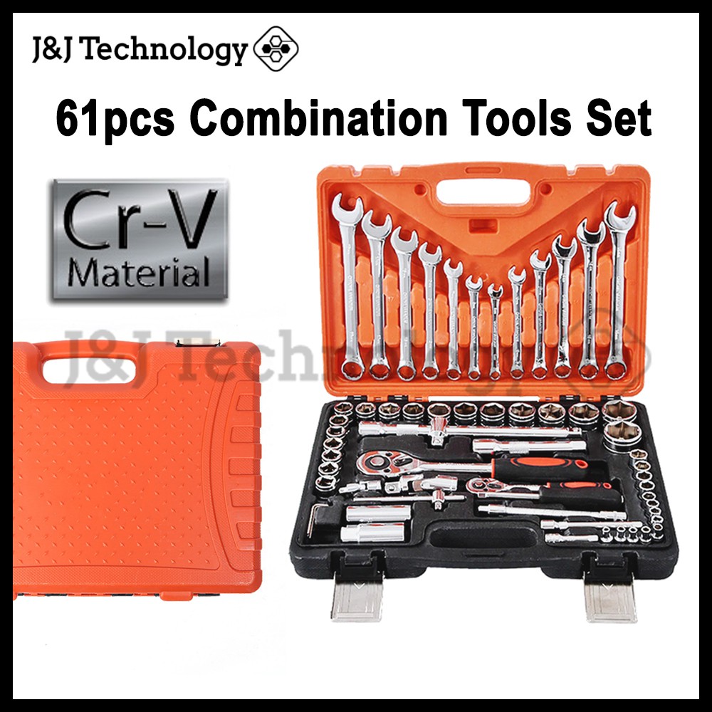 JNJ Technology ORI 61pcs 82pcs CrV Automobile Repair Tools Kit Set ...