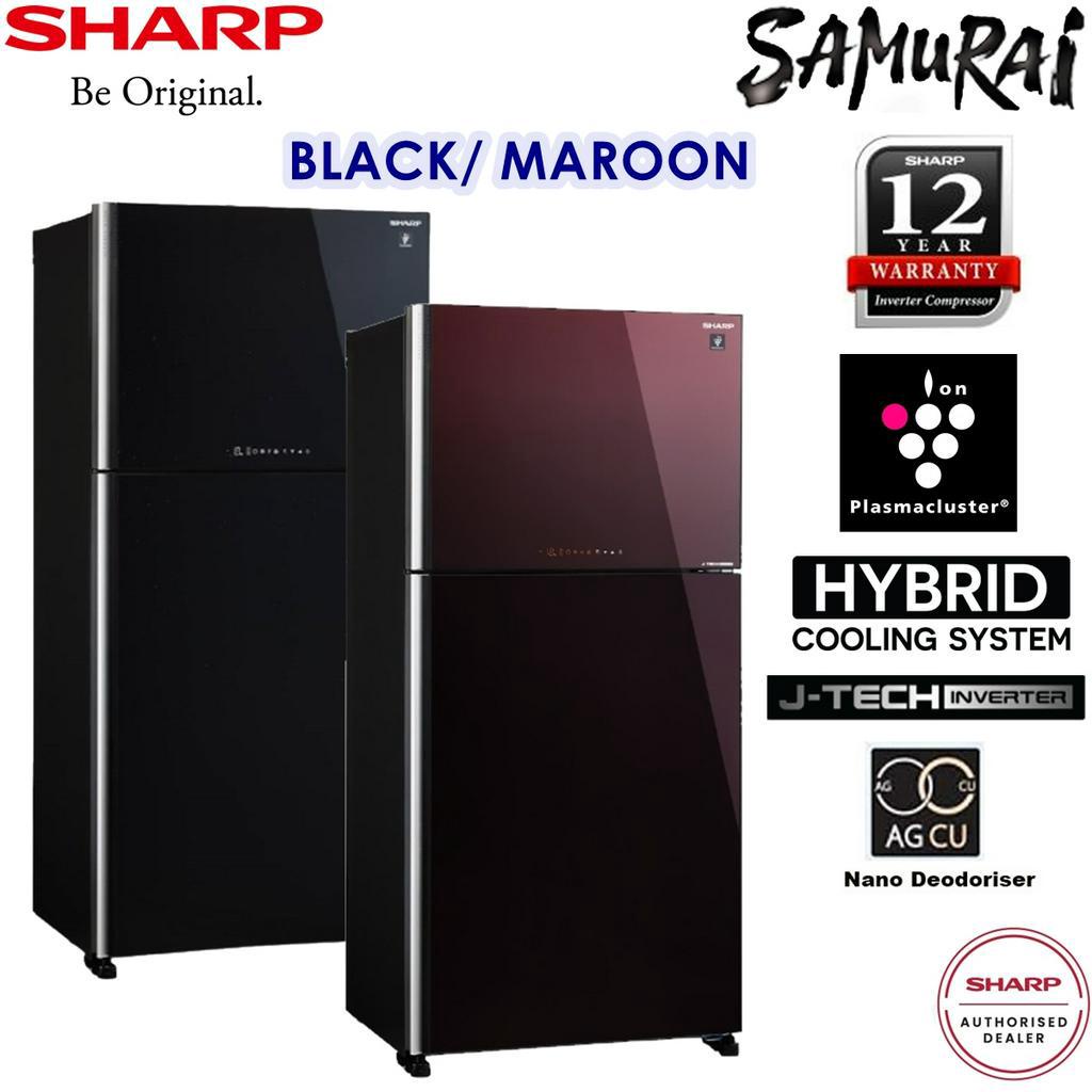 SHARP 2 DOOR J-TECH INVERTER PLASMACLUSTER FRIDGE 720L SJP882MFGK ...