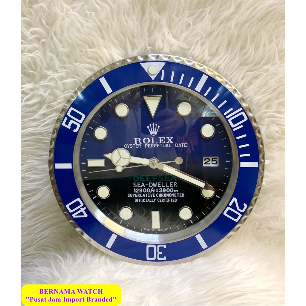 Hot Newest Wall Clock ROLEX MOVEMENT SWIPE DIAMETER 34mm BRANDED Wall ...