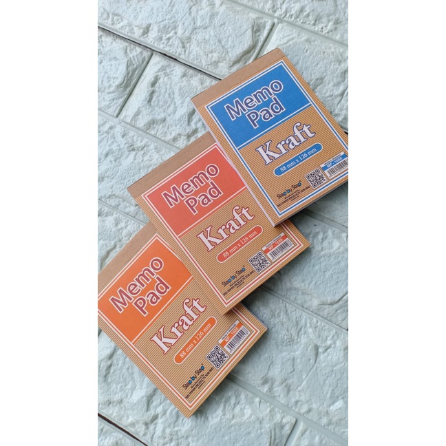 Step by Step Memo Pad / SBS Kraft Memo Pad 88mm x 126mm / Plain Small ...