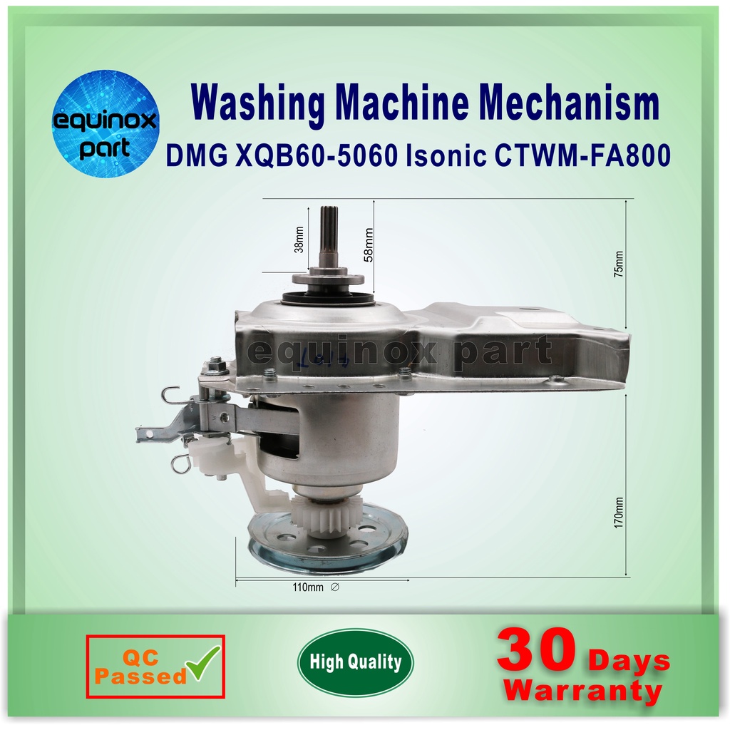 DMG XQB60-5060 Isonic CTWM-FA800 Washing Machine Mechanism Gearbox Gear ...