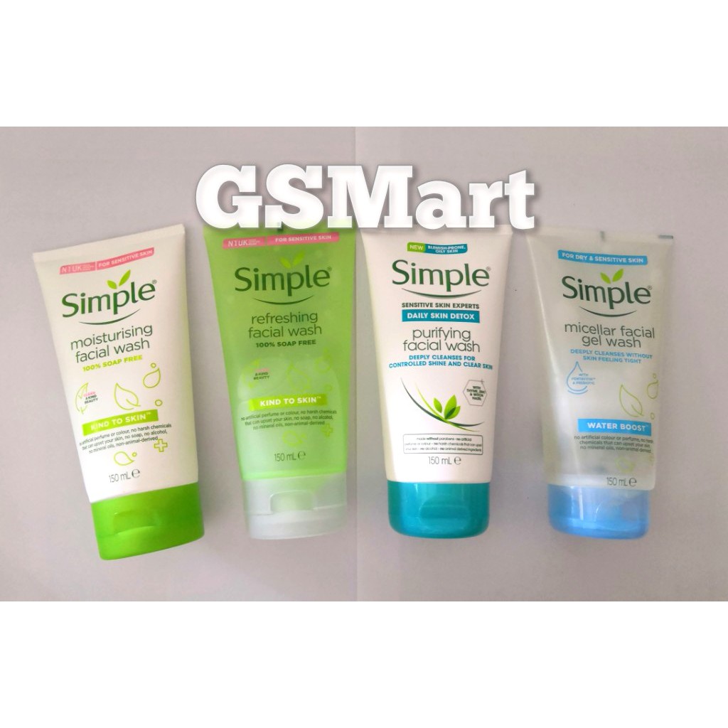 simple refreshing facial wash 150ml [ Moisturising / Purifying ...