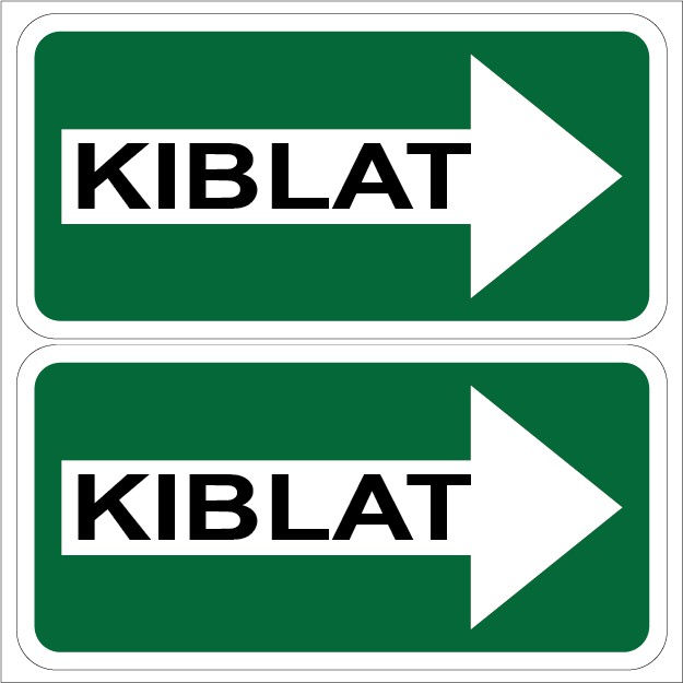 KIBLAT PVC SIGN STICKER 2's 105X210MM | Shopee Malaysia