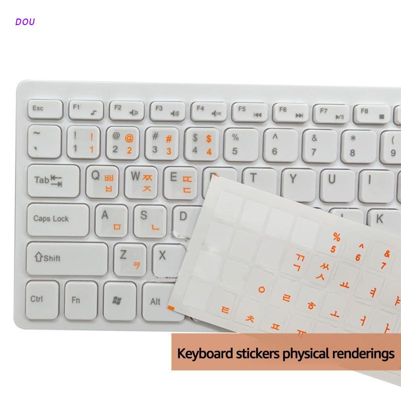 DOU Korean Keyboard Stickers Matte PVC Keyboard Sticker Letters ...