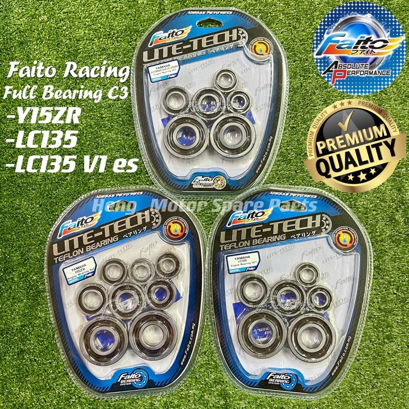 FAITO RACING ENGINE BEARING C3 LITE-TECH SET Y15 Y15ZR/LC135/LC135 ...