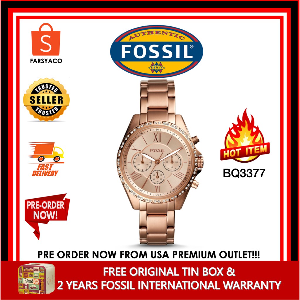 (From USA) Fossil BQ3377 BQ1773 MODERN COURIER CHRONOGRAPH ROSE GOLD ...