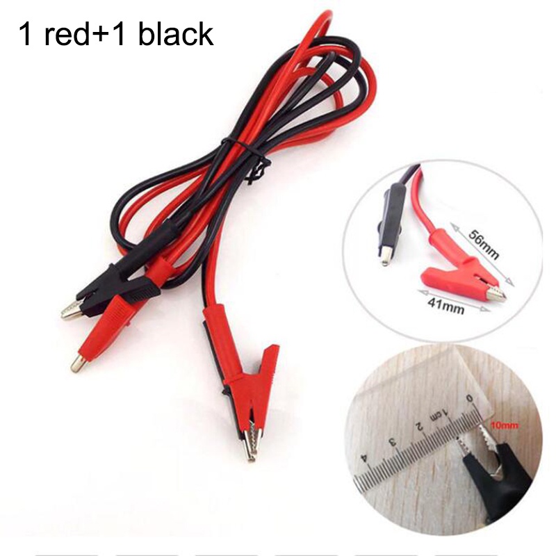 4mm Banana Plug Dual Cable Crocodile Clips Alligator Extend Cord ...