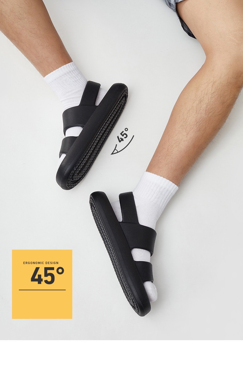 UTUNE Flat Sandals for Men Rubber EVA Sandal Beach Outdoor Soft Shoes ...