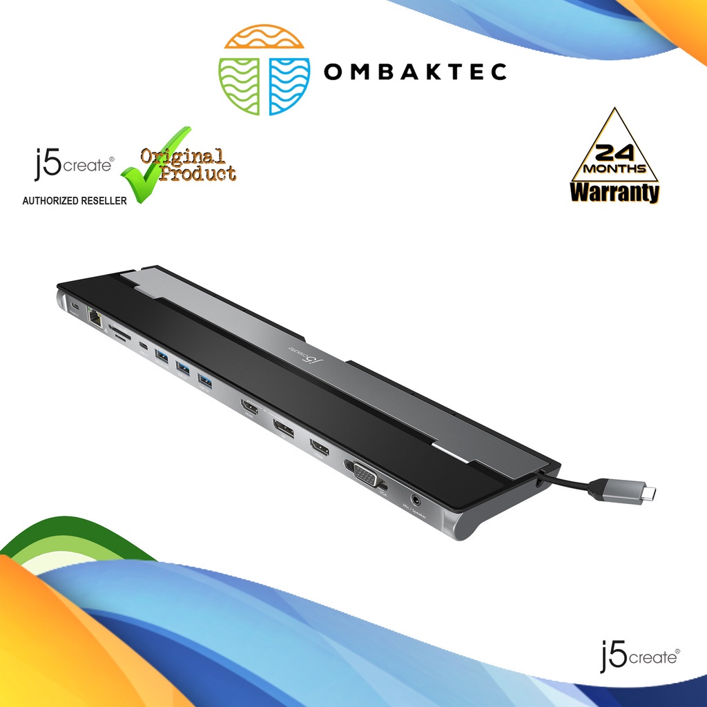 J5create JCD543 USB-C™ Triple Display Docking Station | Shopee Malaysia