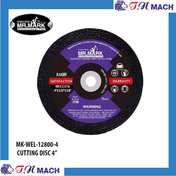 MR MARK CUTTING DISC 4" (100MM X 2.5MM X 16MM ) MK-WEL-12800-4 | Shopee ...