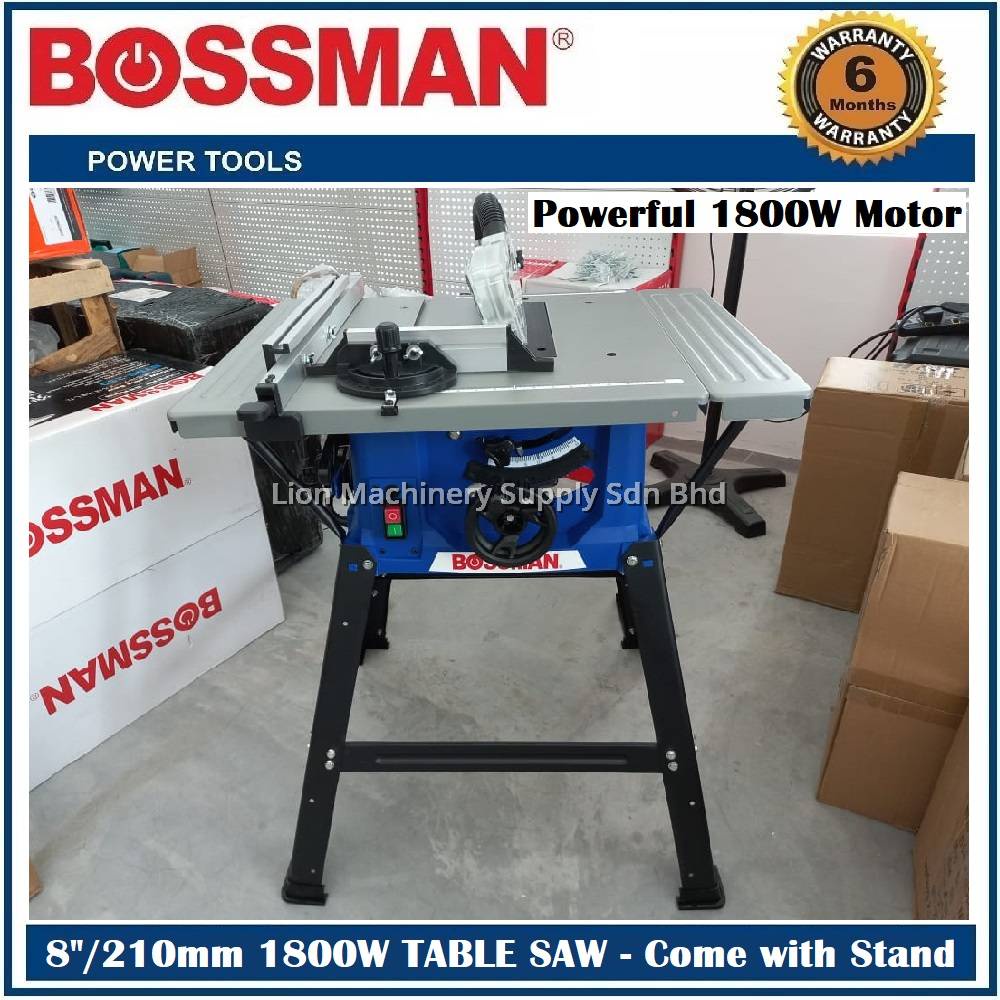 BOSSMAN 8"/210mm 1800W TABLE SAW BTSS-210 - Come with Stand - 6 Months ...