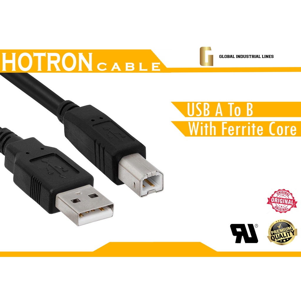 Printer Cable USB A To B (1.8m) | Shopee Malaysia