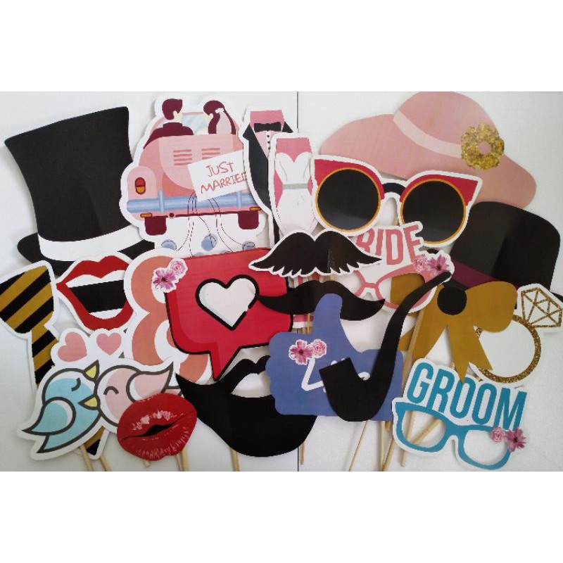 22pcs props event photo props photobooth props emoji props | Shopee ...
