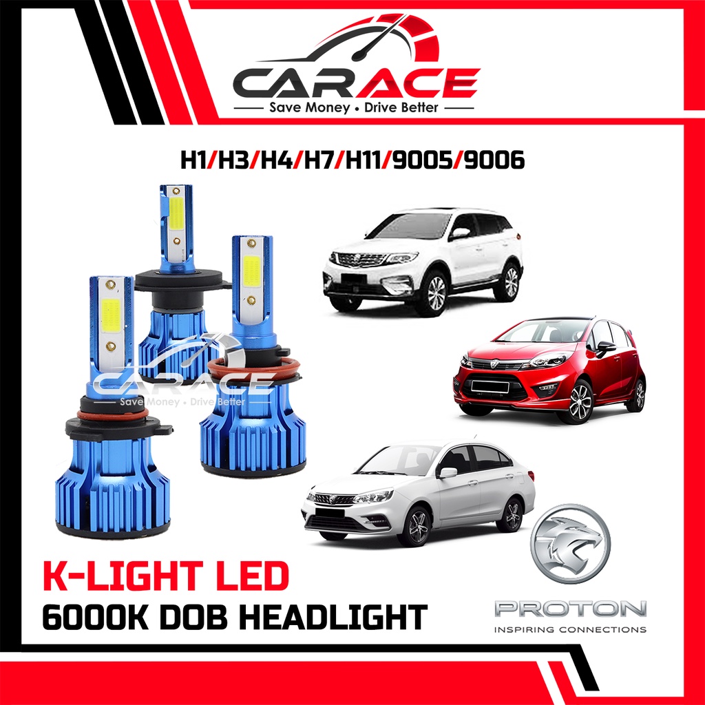 KLIGHT DOB LED Headlight 6000K 50W | H1 H4 H7 H11 | PROTON LED Car ...