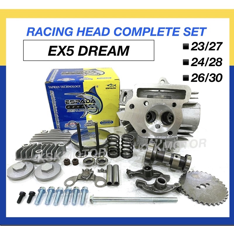 Racing Head Ex5 Dream/Wave100 Complete Set(23/27)(24/28)(26/30)ESPADA(head ex5 dream 23/27 blok ...