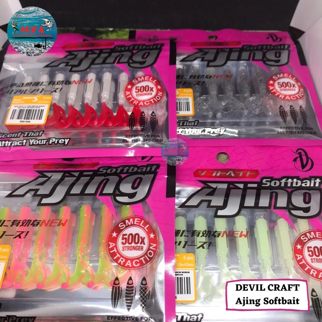 Devil craft soft plastic lure Ajing | Shopee Malaysia