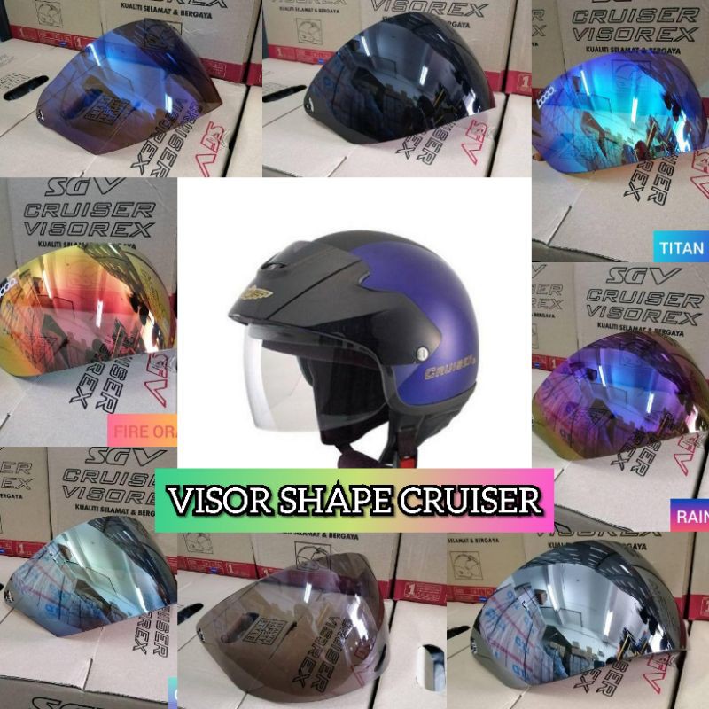 【READY STOCK】 VISOR SGV CRUISER rainbow kh xdot ltd junior vtec steng ...