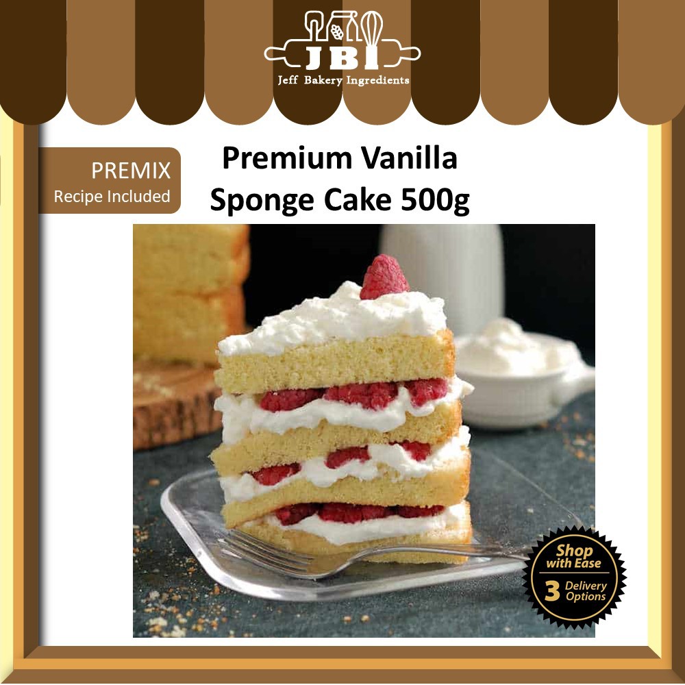 (Buy 1 FOC 1) Premium Classic Vanilla Sponge Cake Mix 500g Tepung Kek ...