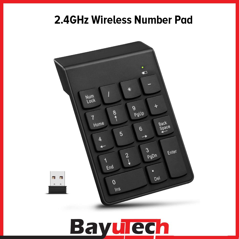 Wireless 2.4G Mini USB 18 Keys Number Pad Numeric Keypad Keyboard For ...
