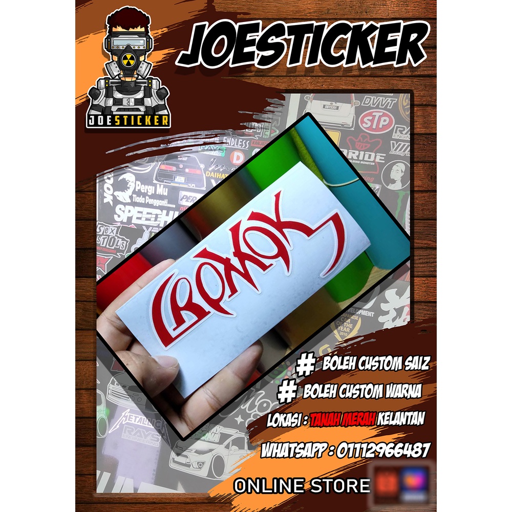 🏍️Sticker Motosikal 🏍️ Sticker Cromok. Sticker Potong Dua Lapisan ...