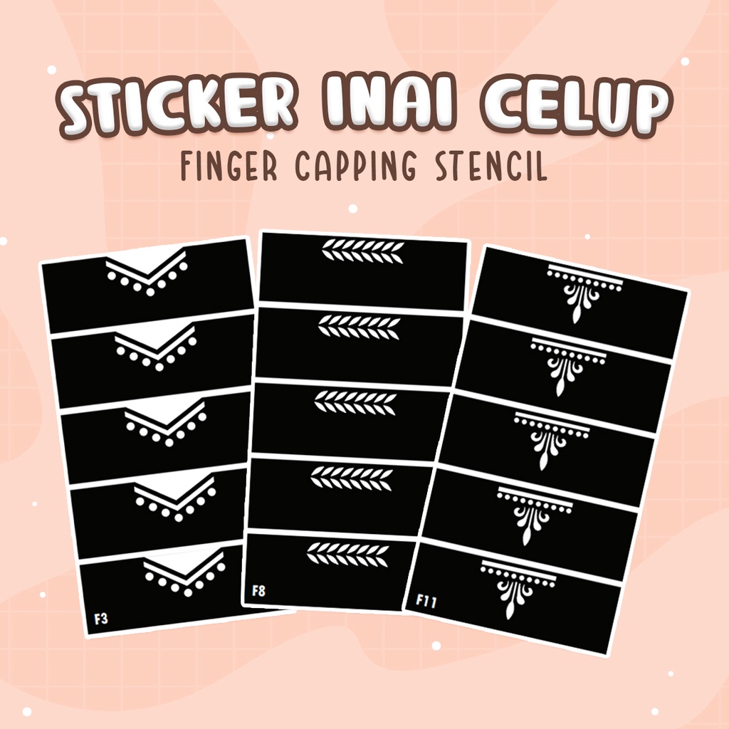 STICKER INAI CELUP MURAH / STICKER HENNA FINGER / STICKER INAI JARI ...
