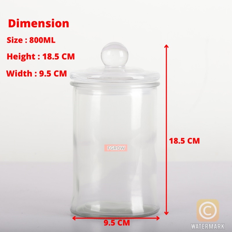 BALANG KACA SAIZ 800ML/375ML/150ML BESAR KEDAP UDARA, BOTTLE JAR GLASS ...