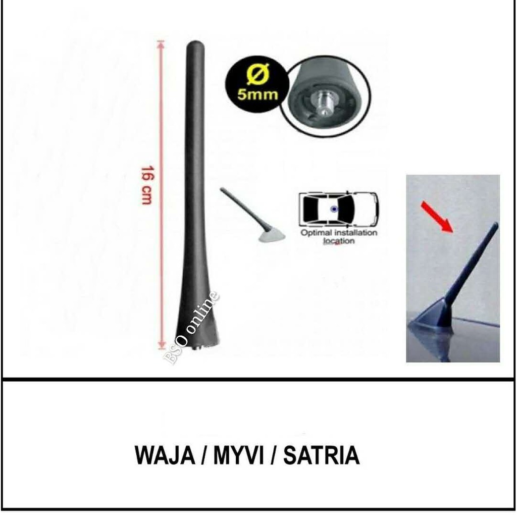 Car Roof Radio Antenna Pole Mast Perodua Myvi Old Alza Proton Waja Persona | Shopee Malaysia