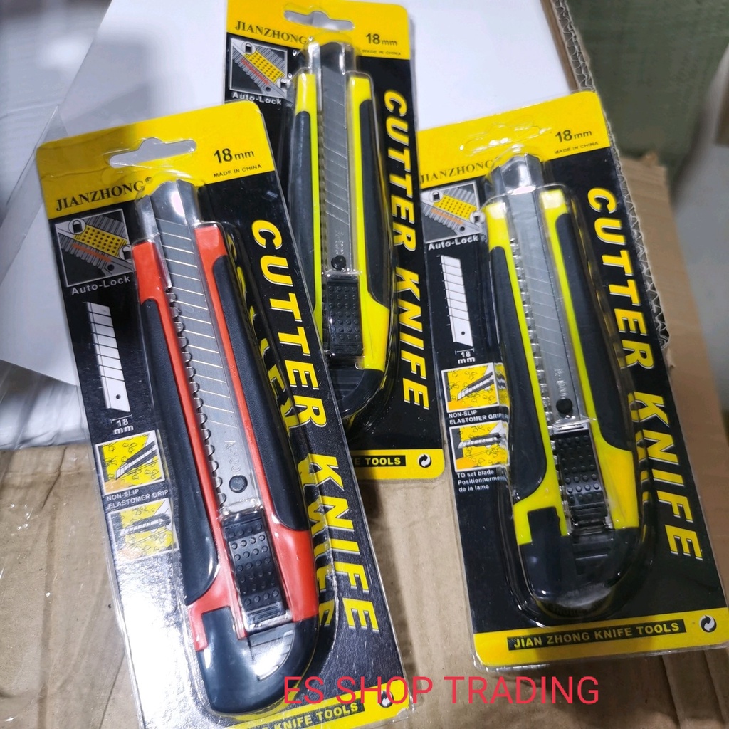 Rubber Handle Big Size Cuter Knife 18MM Cutter Utility Knife 刀片 美工刀 ...