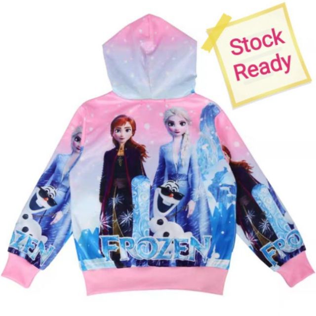 🆕DISNEY FROZEN 2 Princess Elsa & Princess Anna Zipper Long Sleeve Girl ...