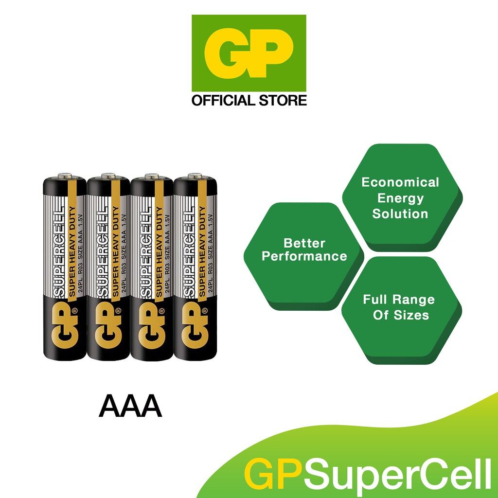 GP SUPERCELL SHD Battery AAA [ Shrink Pack of 4s ] | Shopee Malaysia
