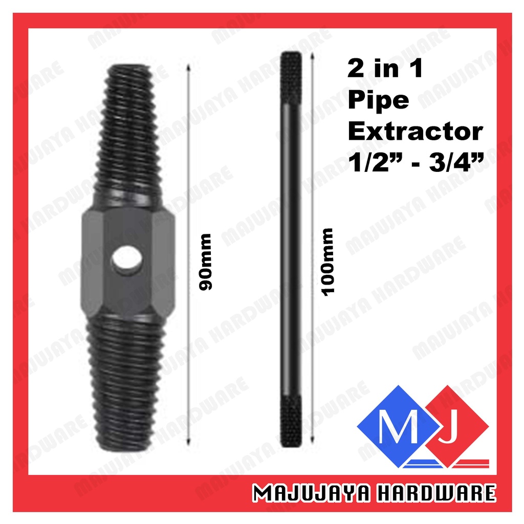 1/2" 3/4" Two Way Pipe Extractor Double Head Pipe Broken Screw Bolt ...