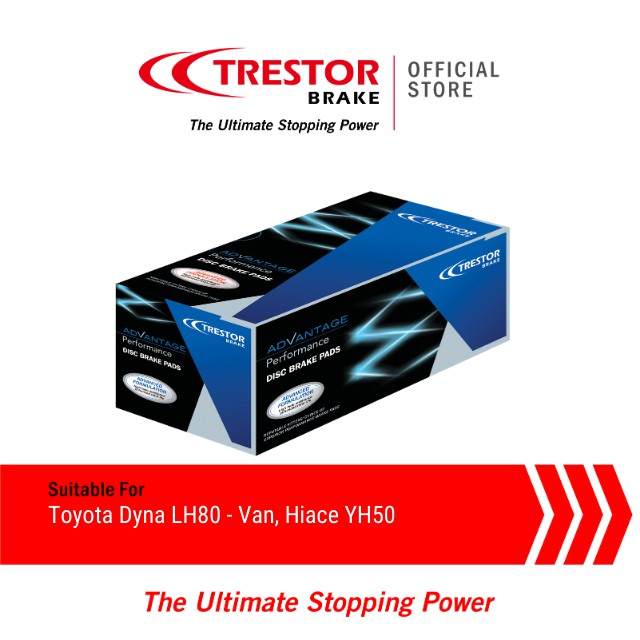 Trestor Advantage (FRONT Brake Pads) for Toyota Dyna LH80 - Van, Hiace ...